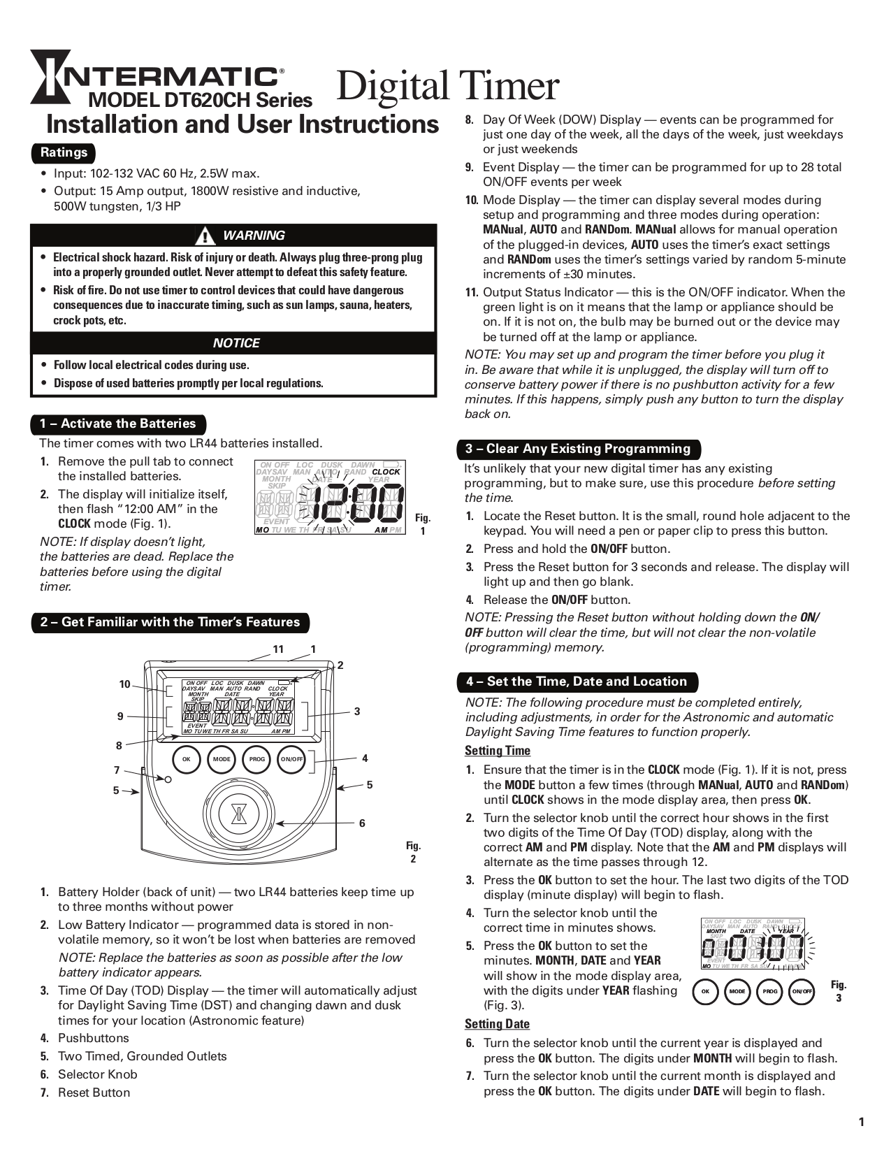Download Free Pdf For Intermatic DT17 Timers Other Manual