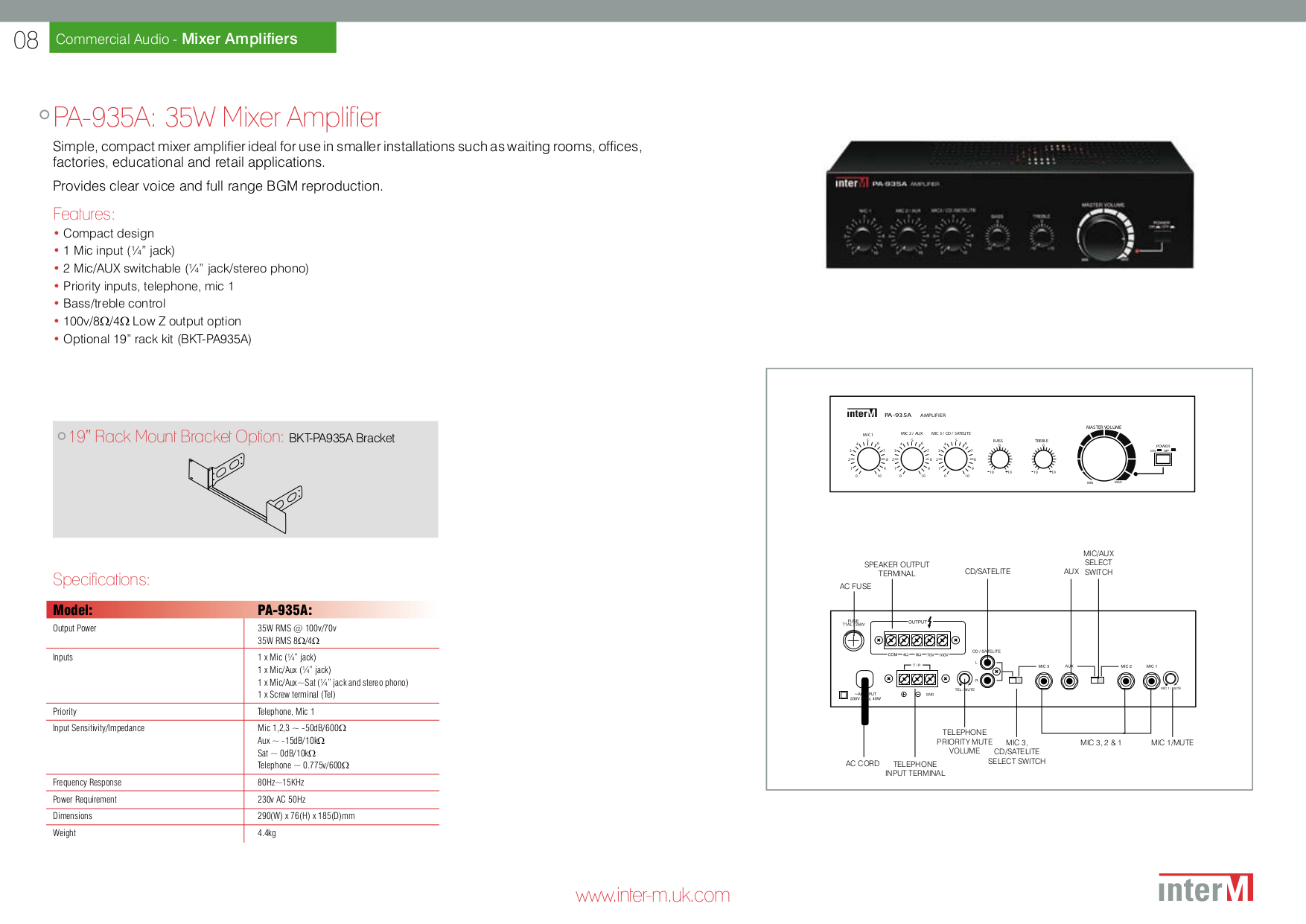 Схема inter m pam 480a