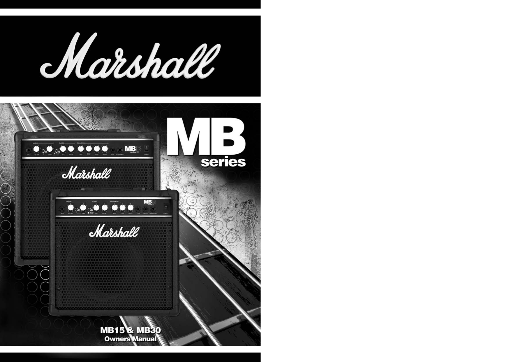 Download free pdf for Marshall MB150 Amp manual