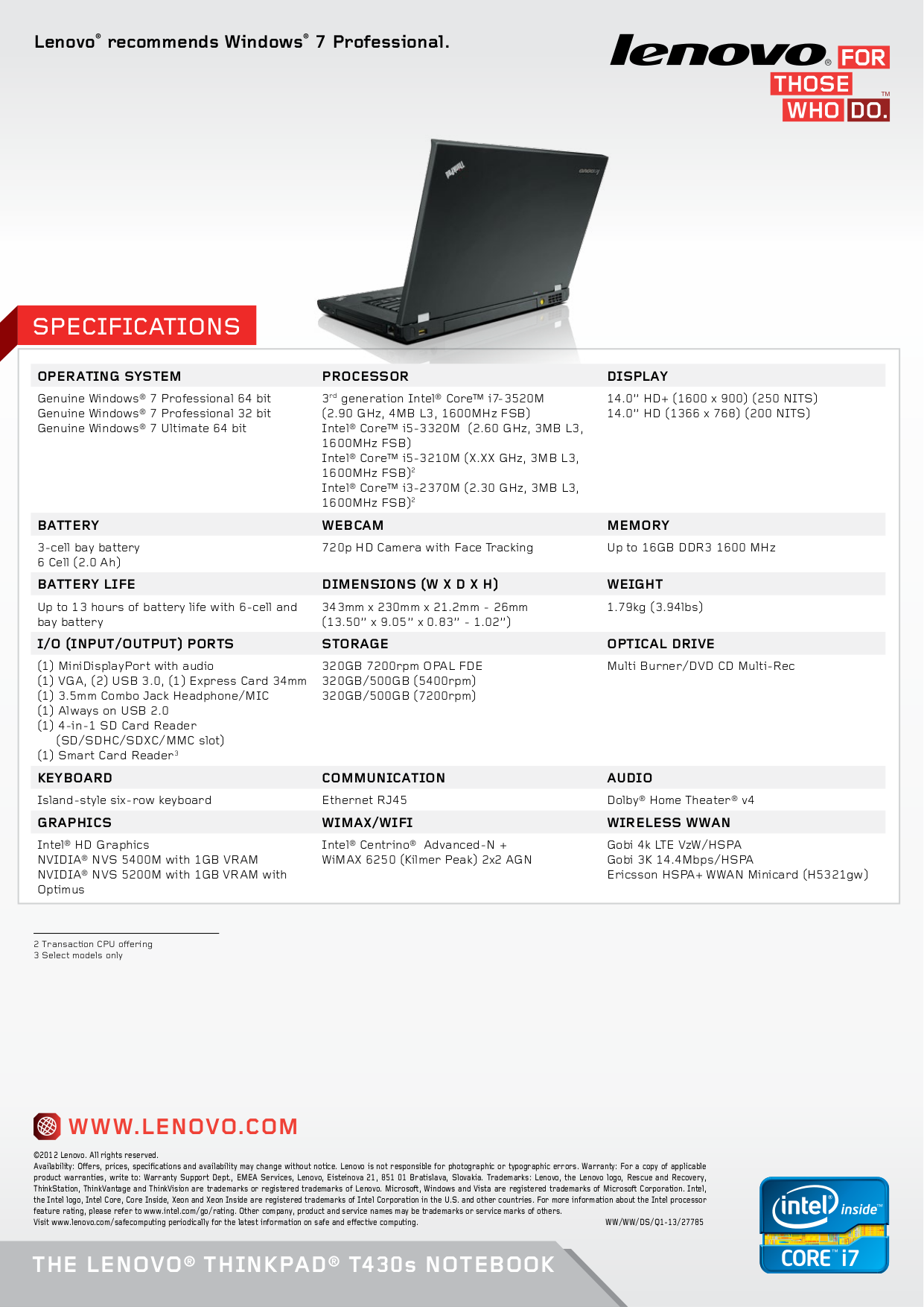 PDF manual for Lenovo Laptop ThinkPad T410 2518