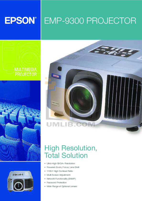 Download free pdf for Epson EMP-9300 Projector manual