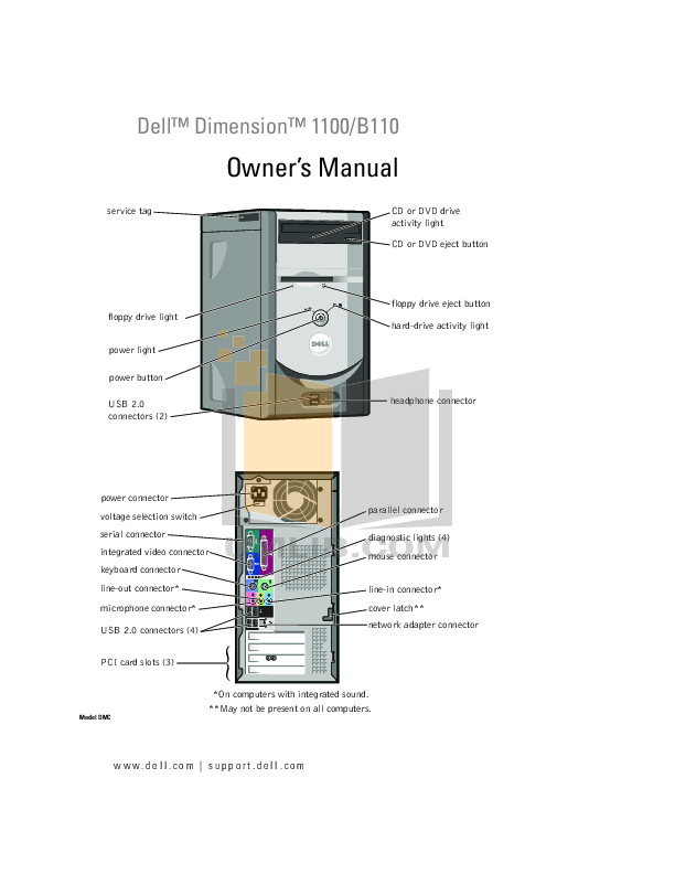 Download free pdf for Dell Dimension 4300S Desktop manual
