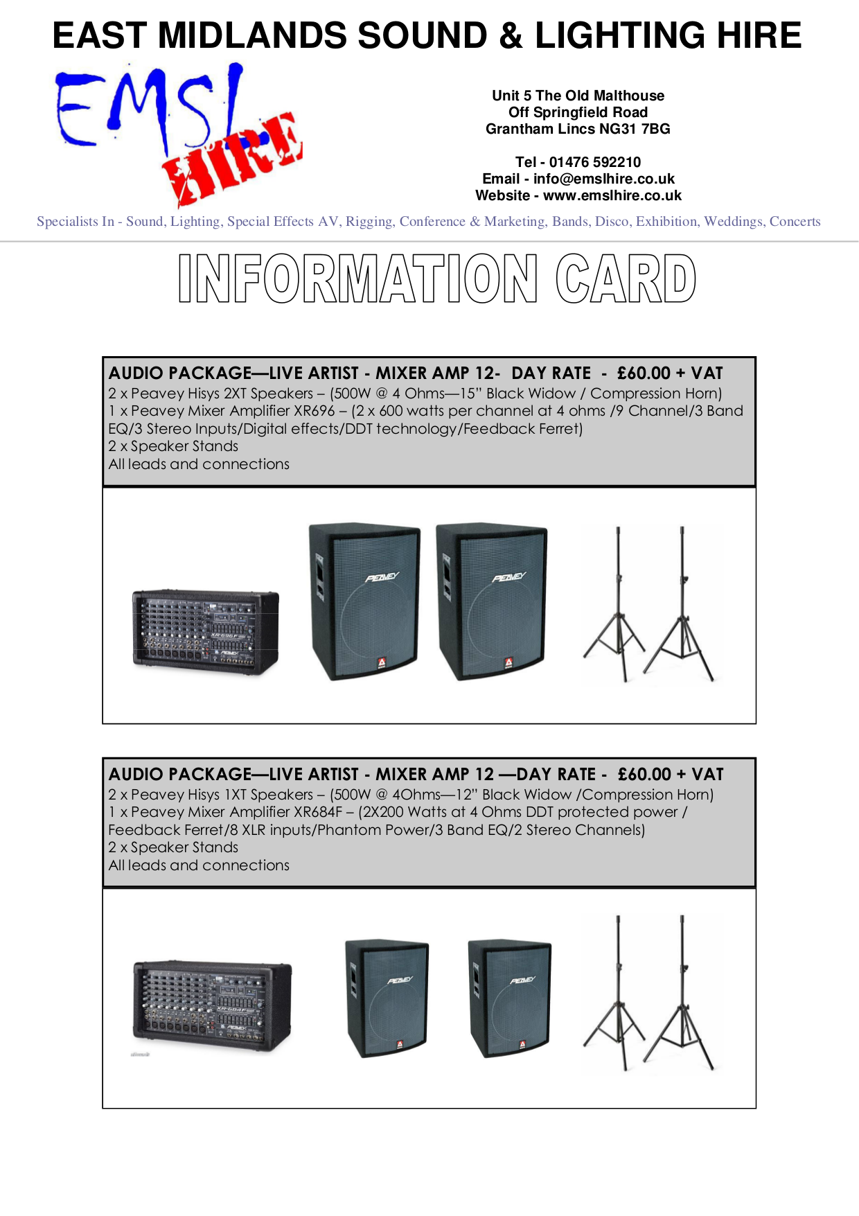 Download free pdf for Peavey HiSys 2XT Speaker manual