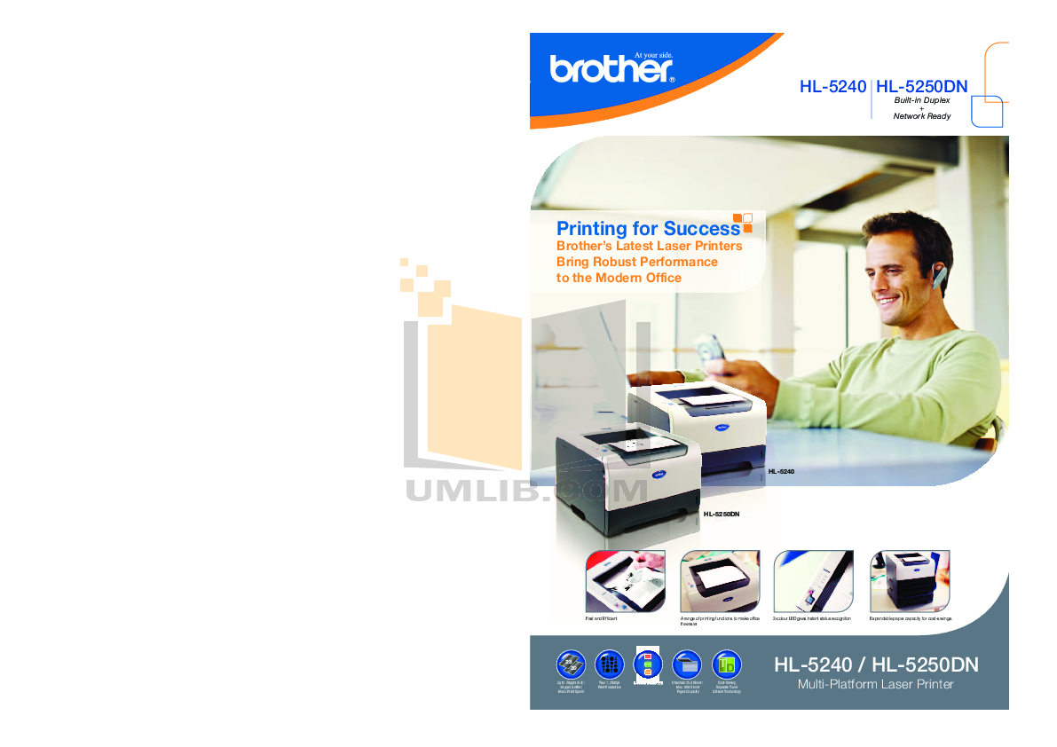 PDF manual for Brother Printer HL-5250DN