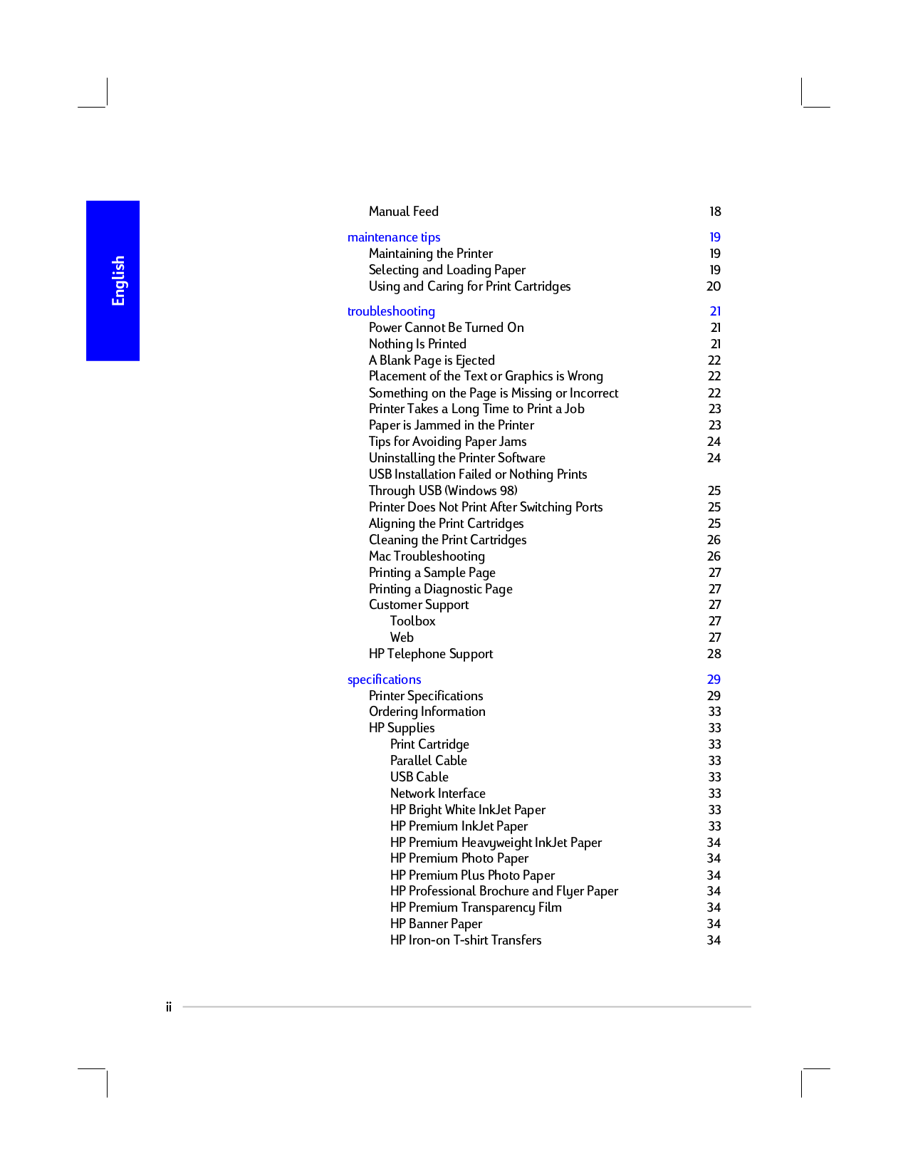 PDF manual for HP Printer Deskjet 1220c
