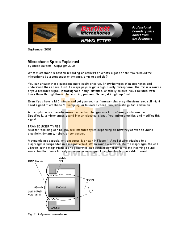 Download free pdf for Crown SASS-P MK II Microphones Other manual