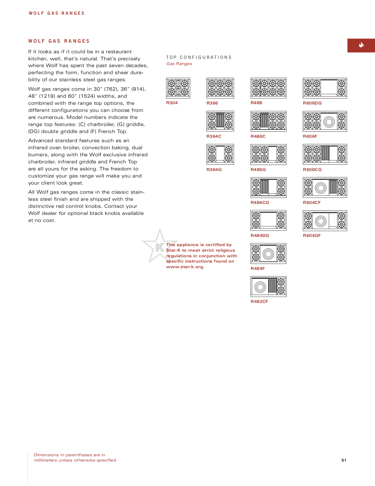 Download free pdf for Wolf R486G Range manual