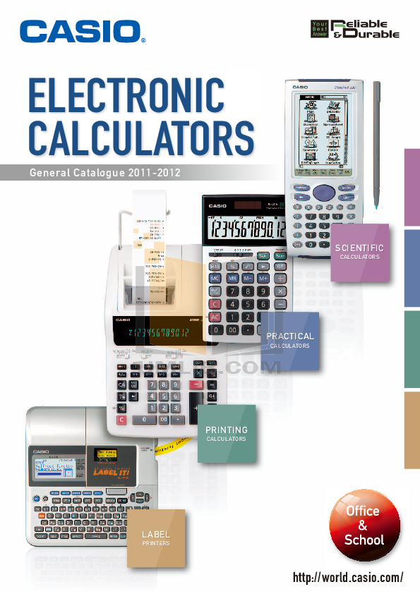 PDF manual for Casio Calculator DR-210TM