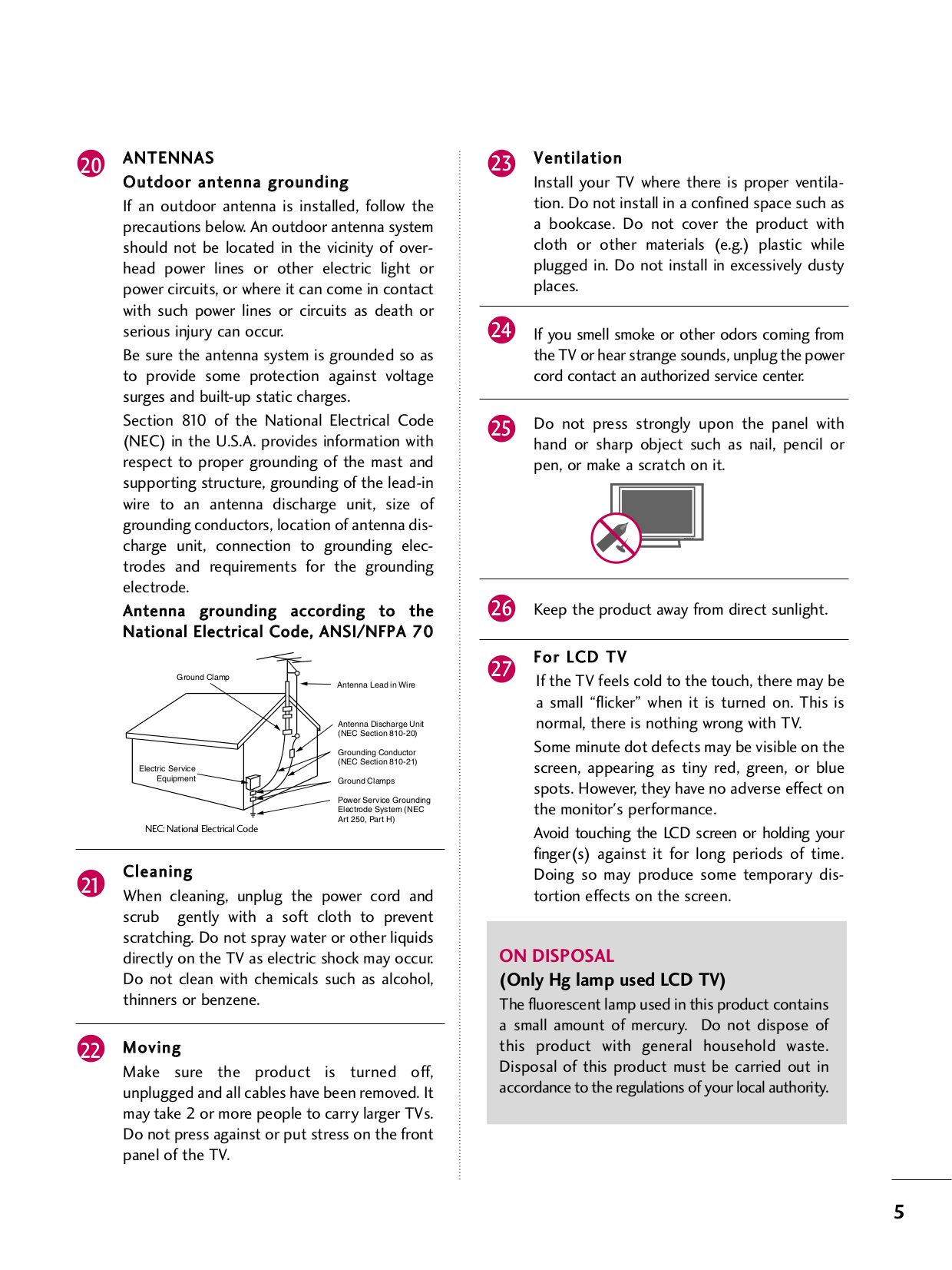 PDF manual for LG TV 47LH30