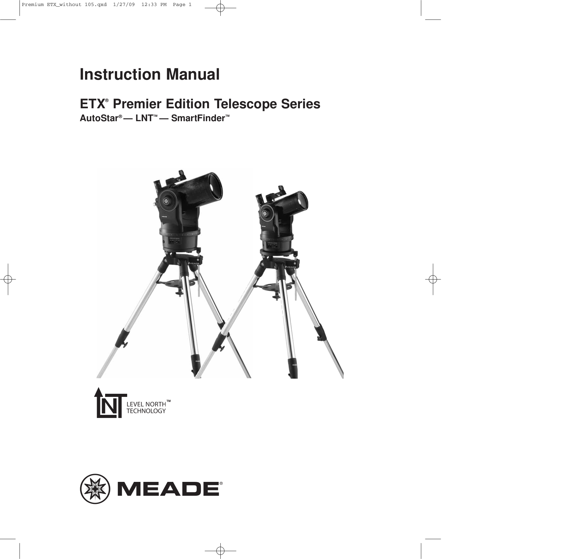Download free pdf for Meade LX-90-LNT Telescope manual