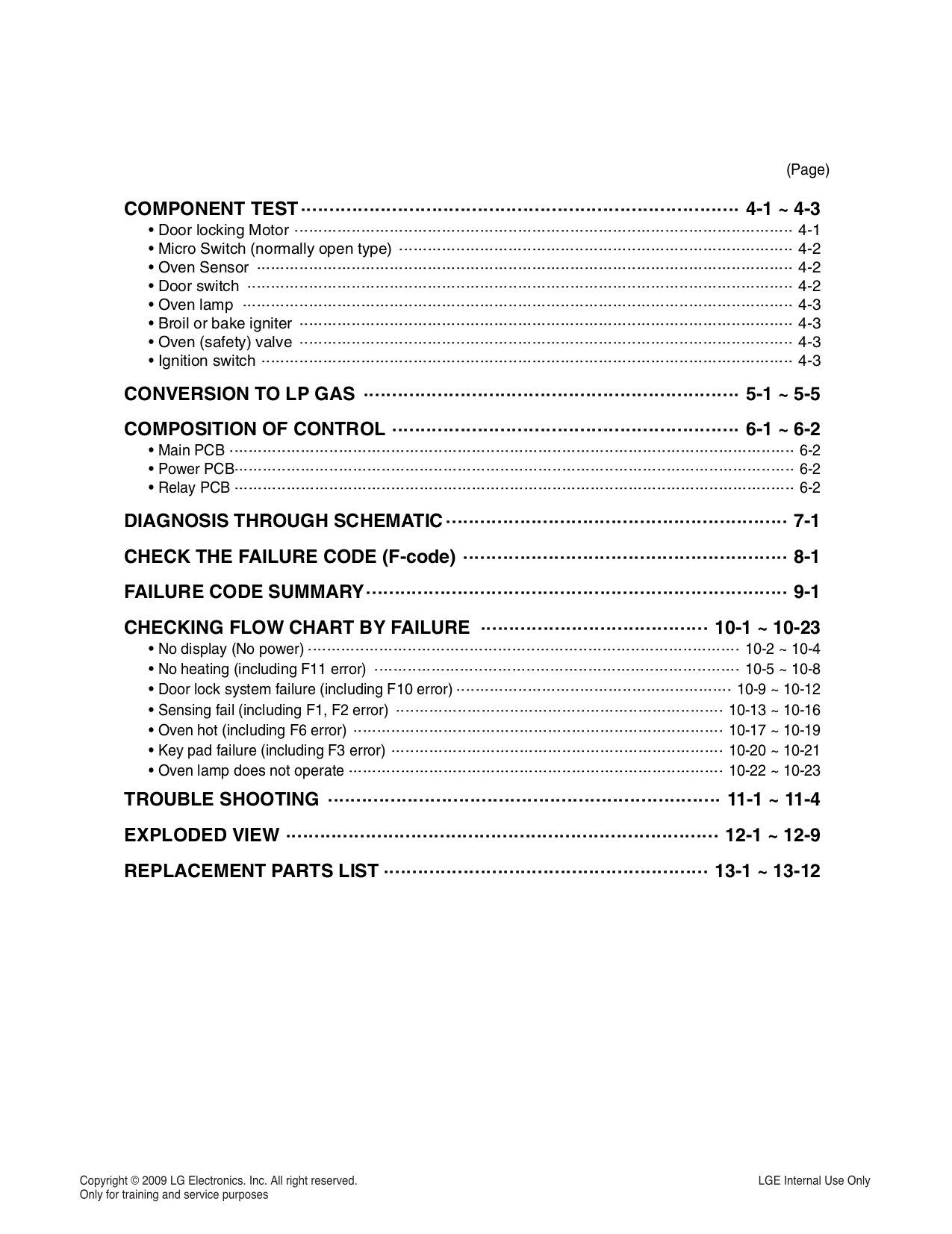 PDF manual for LG Range LRG3091ST