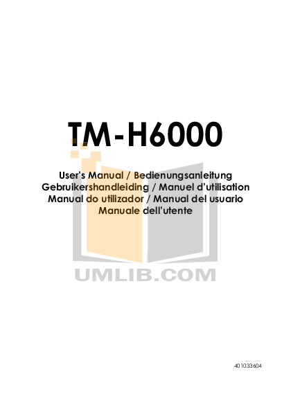 Download free pdf for Epson TM-H6000III Printer manual