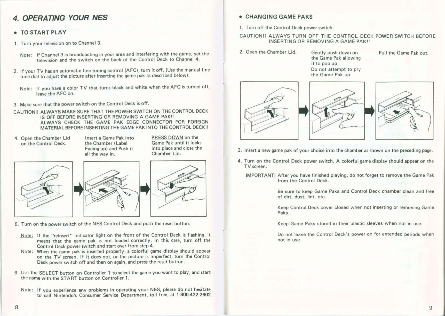 PDF manual for Nintendo Game Console e-reader