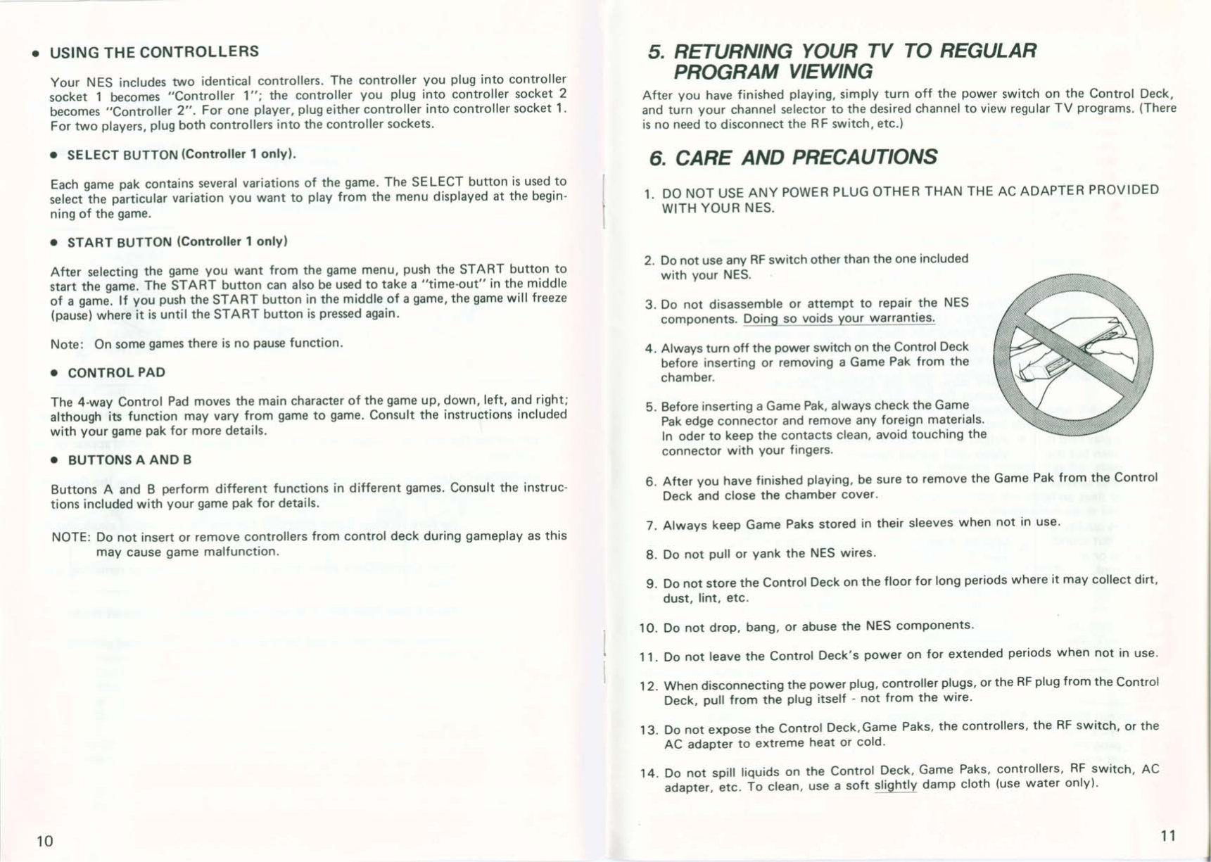 PDF manual for Nintendo Game Console e-reader