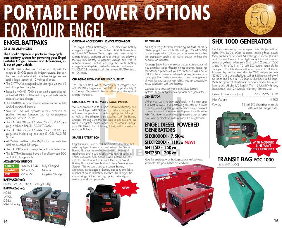PDF manual for Engel Other SHX 1000 Generators