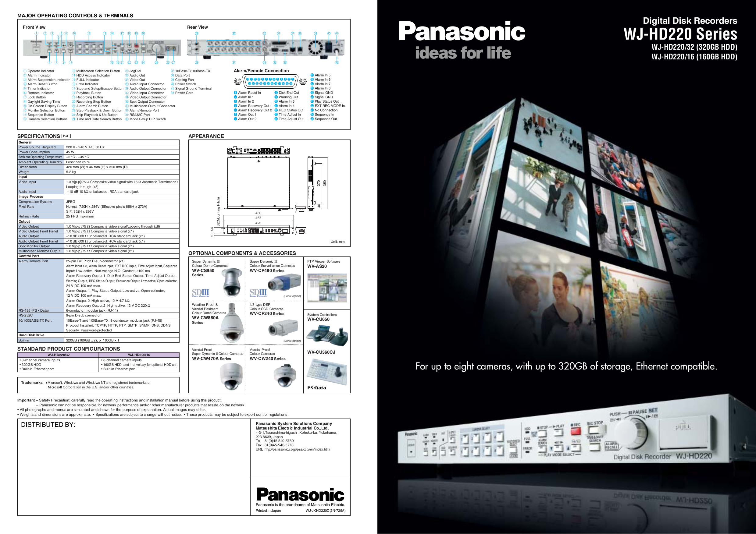 Download free pdf for Panasonic WJ-HD220 DVR manual