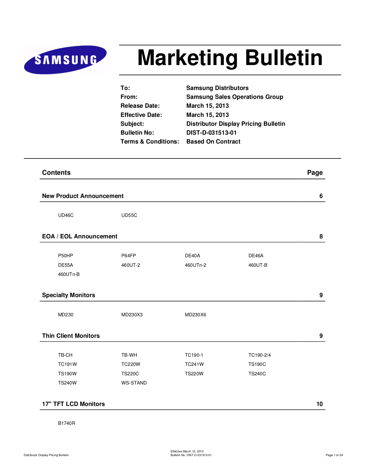 Download free pdf for Samsung SyncMaster S22A460B-1 Monitor manual