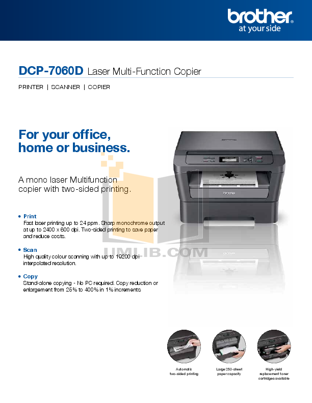 Download free pdf for Brother DCP-7060D Multifunction Printer manual