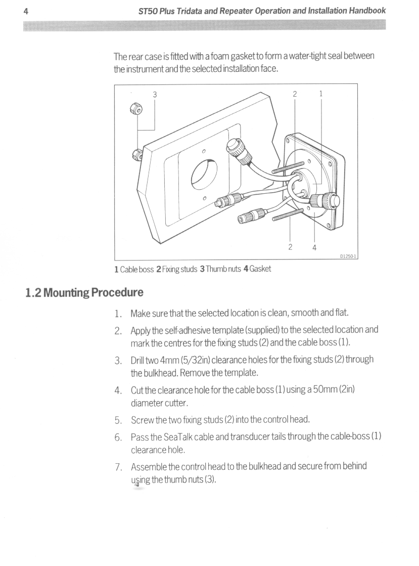 PDF manual for Raymarine GPS ST50