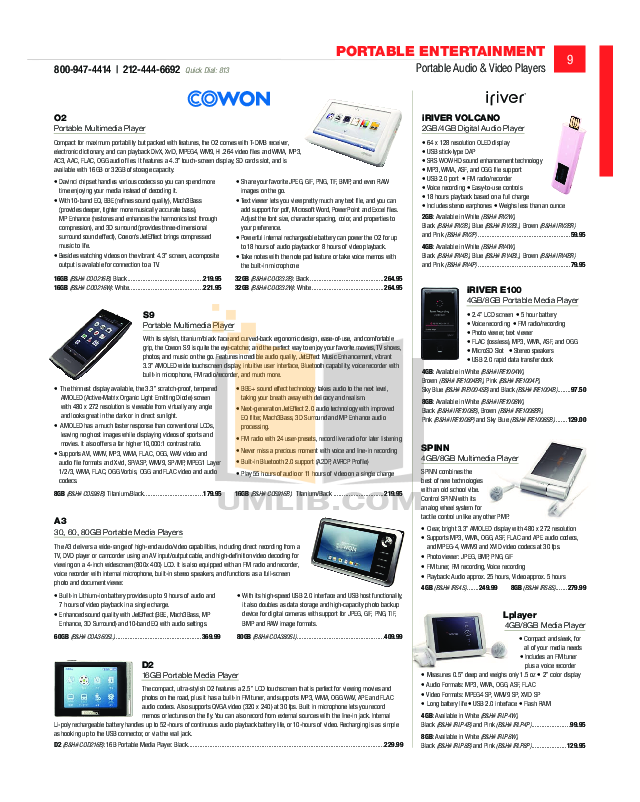 PDF manual for Creative MP3 Player ZEN Zen Mozaic 16GB