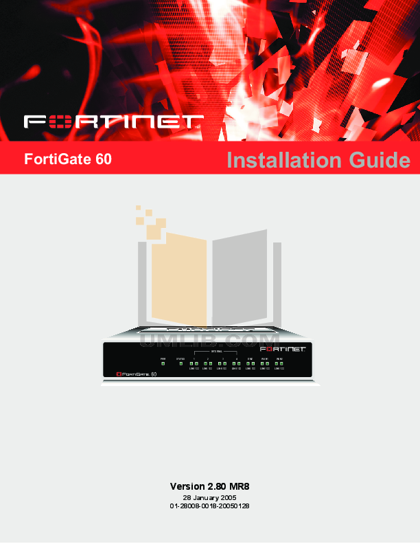 Download free pdf for Fortinet FortiGate FortiGate-60B Router manual