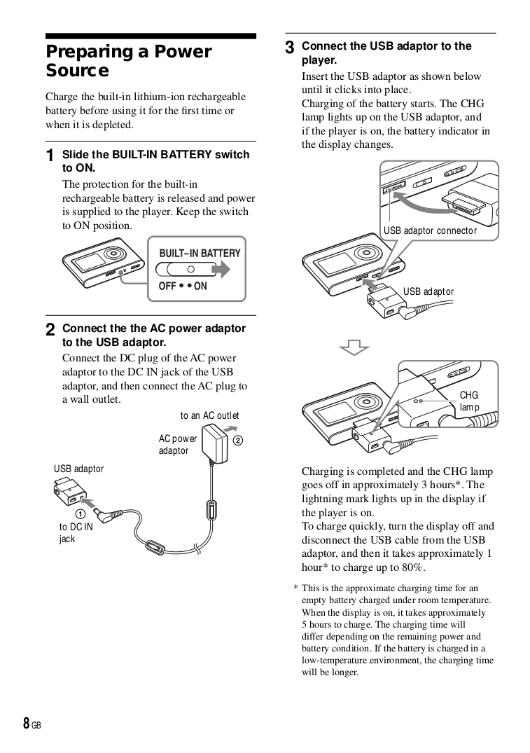 PDF manual for Sony MP3 Player Walkman NW-HD3