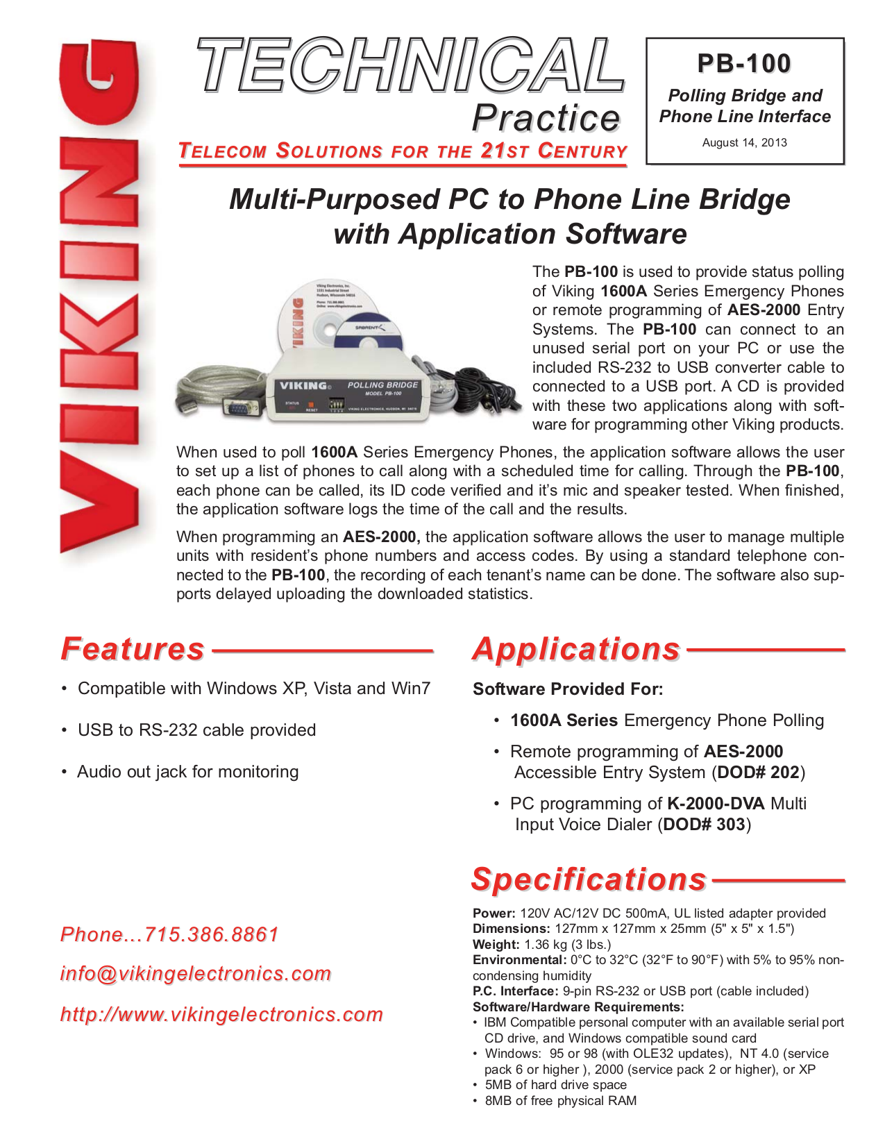 Download free pdf for Viking AES-2000S Entry Systems Other manual