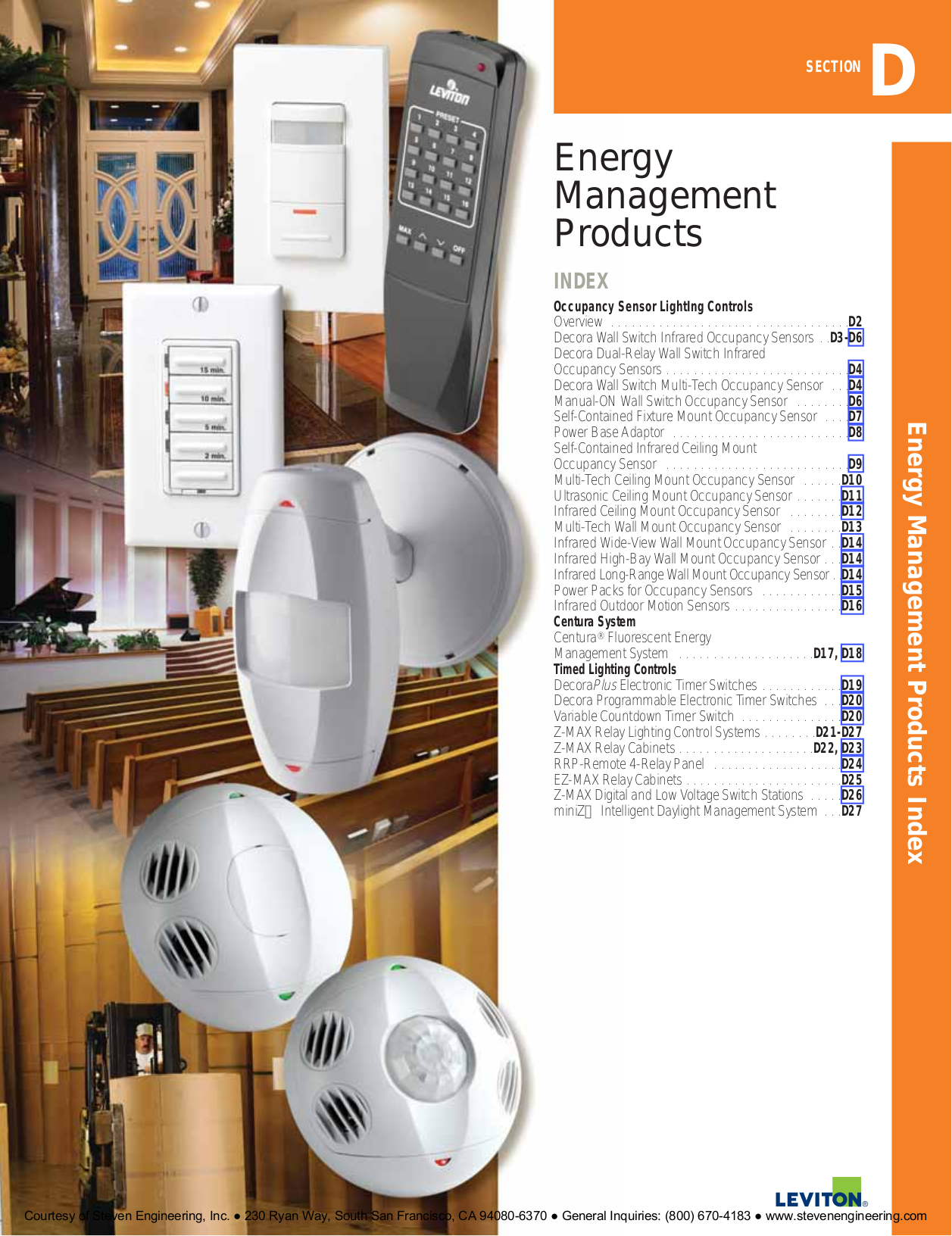 PDF manual for Leviton Other OSC20-M Occupancy Sensor