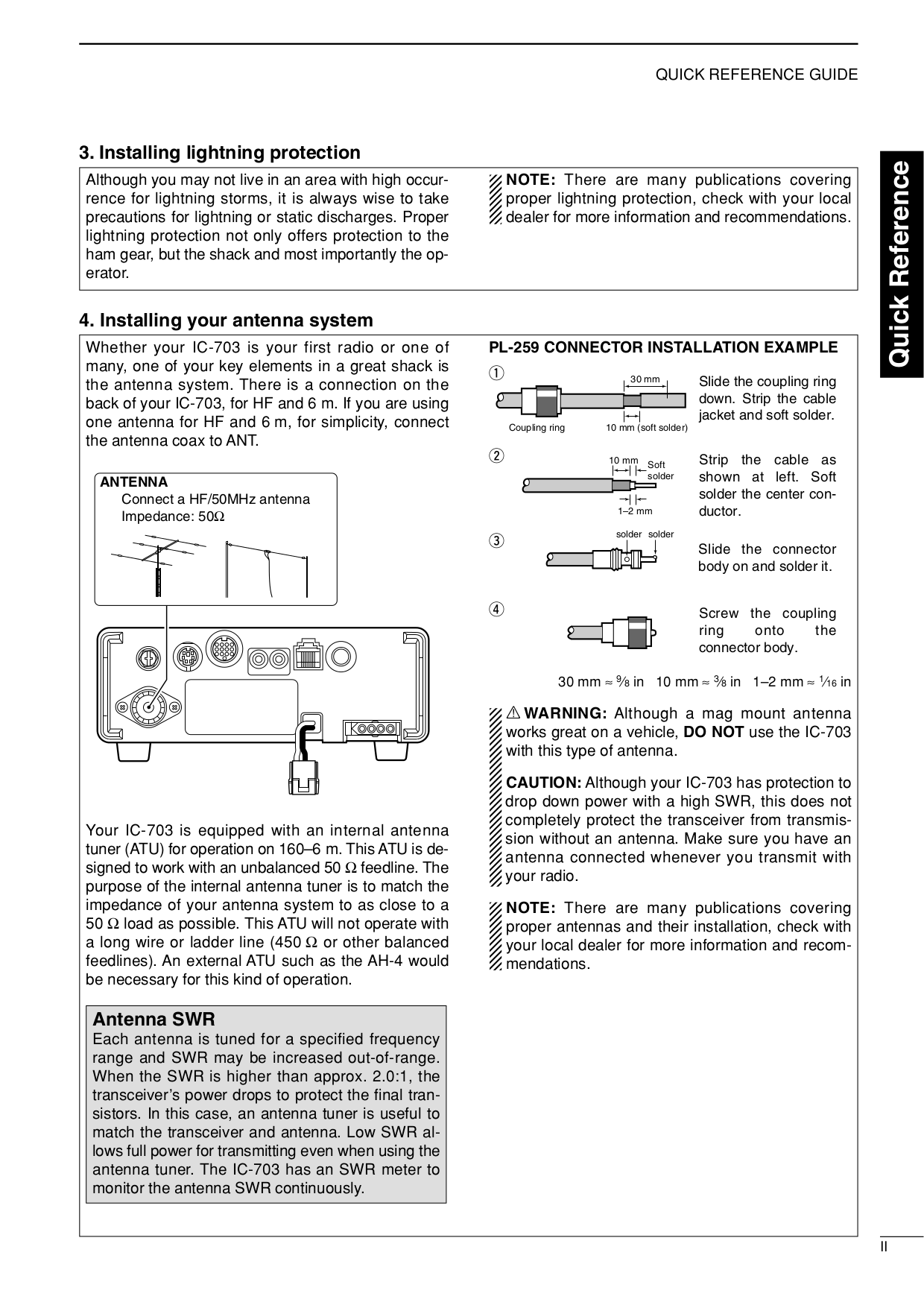 PDF manual for ICOM 2-way Radio IC-703 Plus