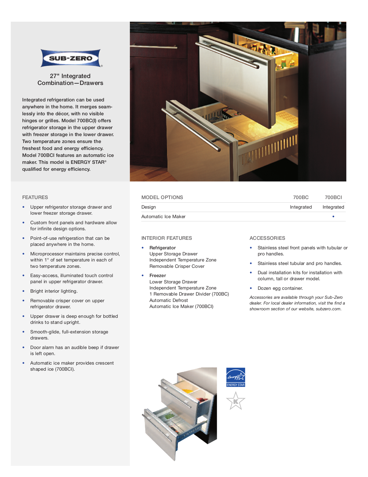 Download free pdf for Wolf Sub-Zero 700BC Refrigerator manual