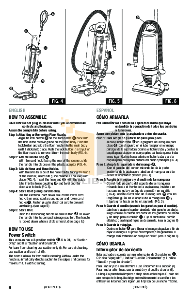 PDF manual for Eureka Vacuum Optima 431F