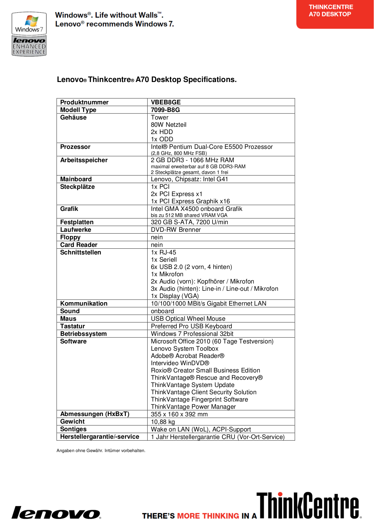 PDF manual for Lenovo Desktop ThinkCentre A70 7099