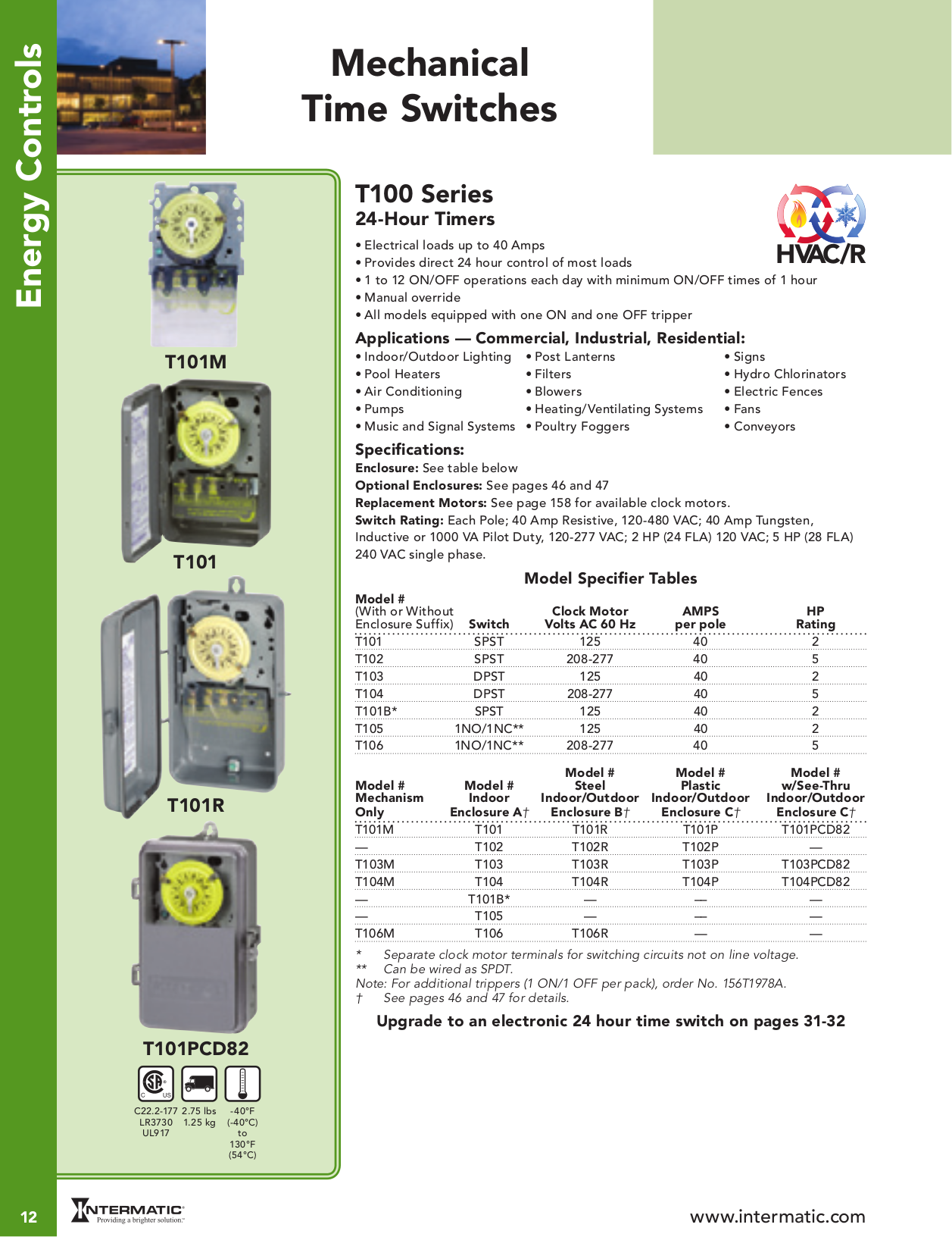 PDF manual for Intermatic Other ET173C Time Switches
