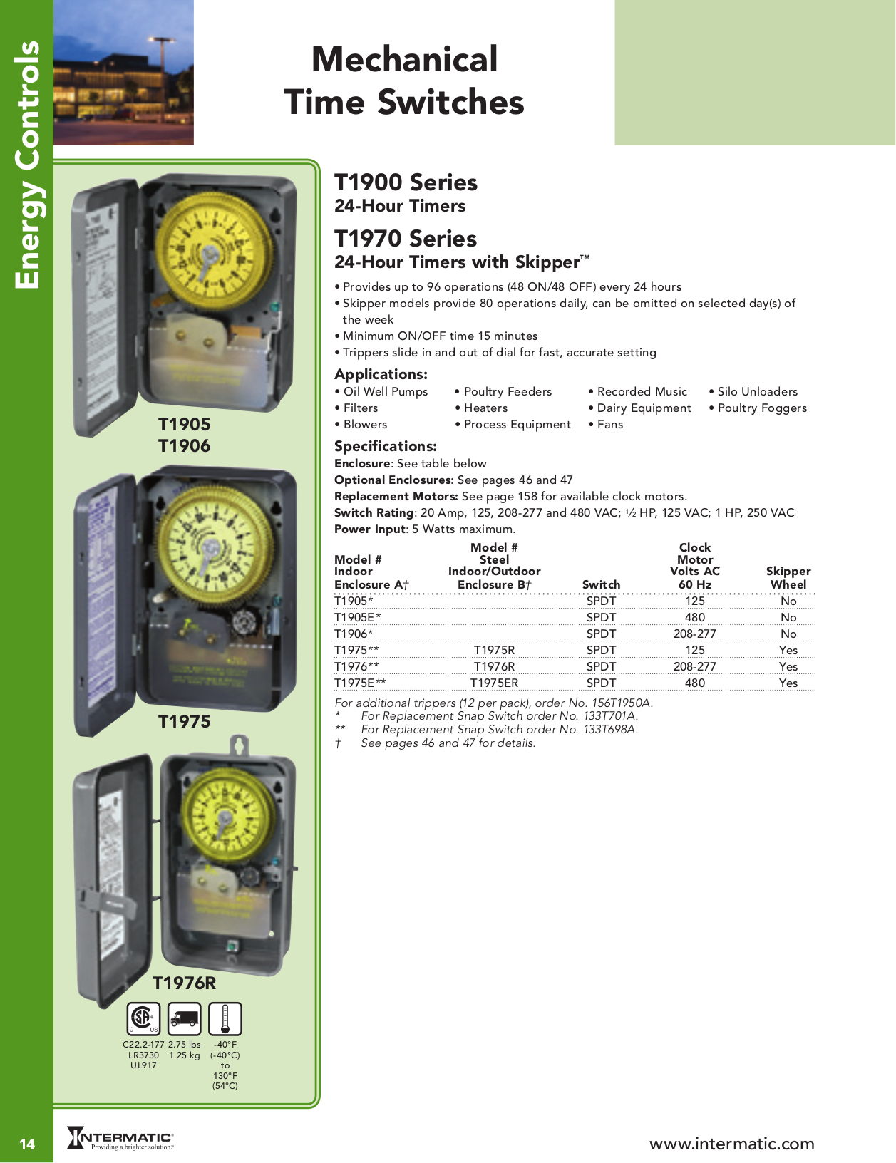 PDF manual for Intermatic Other ET173C Time Switches