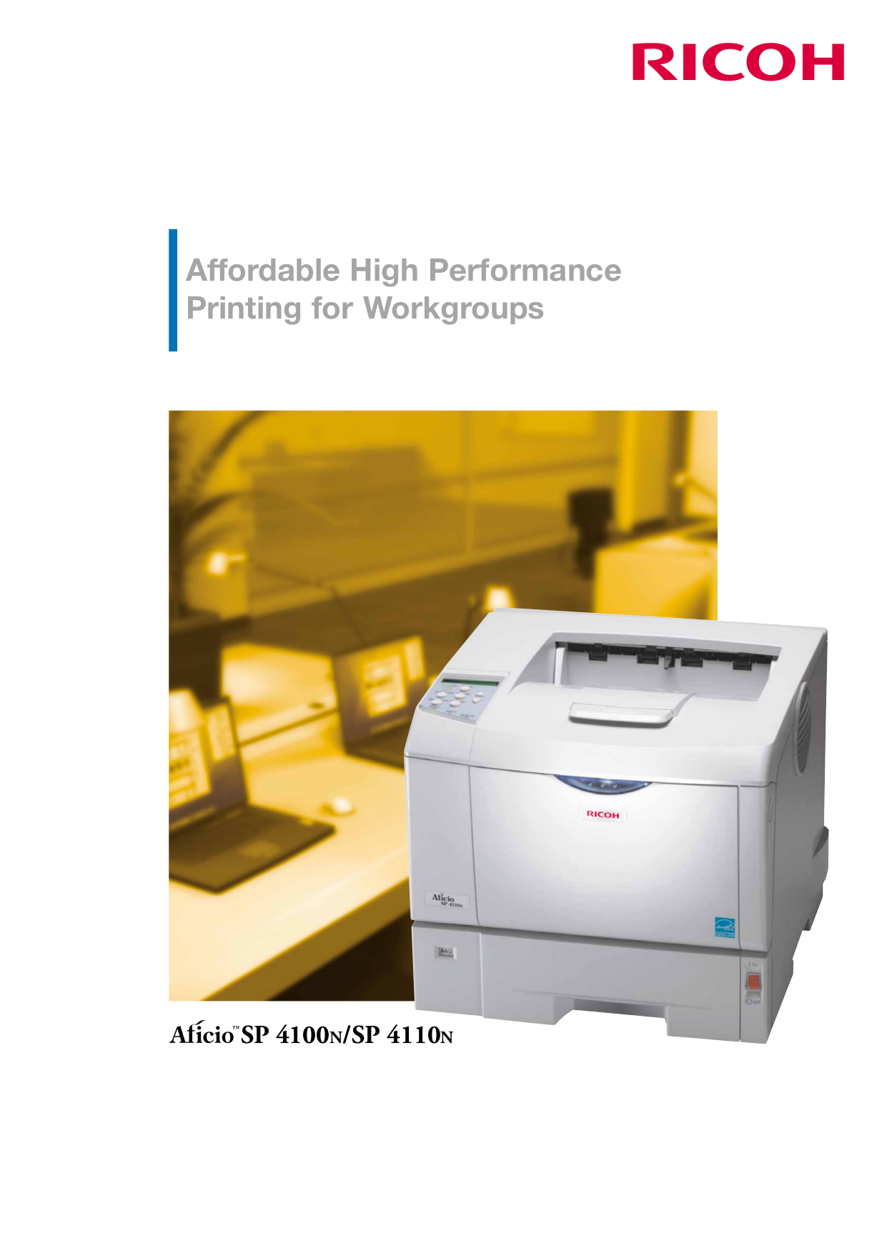 Download free pdf for Ricoh Aficio SP 4100N Printer manual