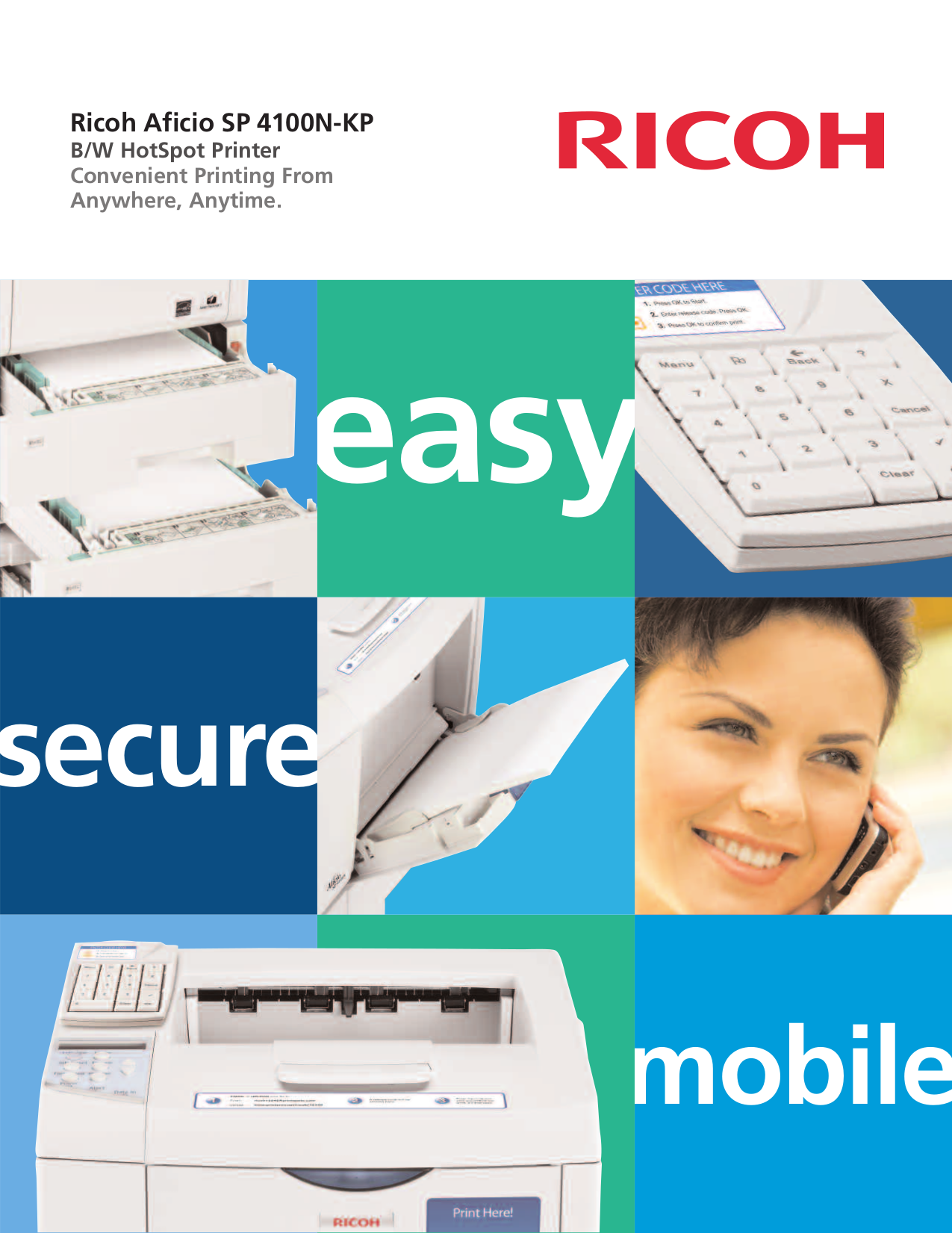 Download free pdf for Ricoh Aficio SP 4100N Printer manual
