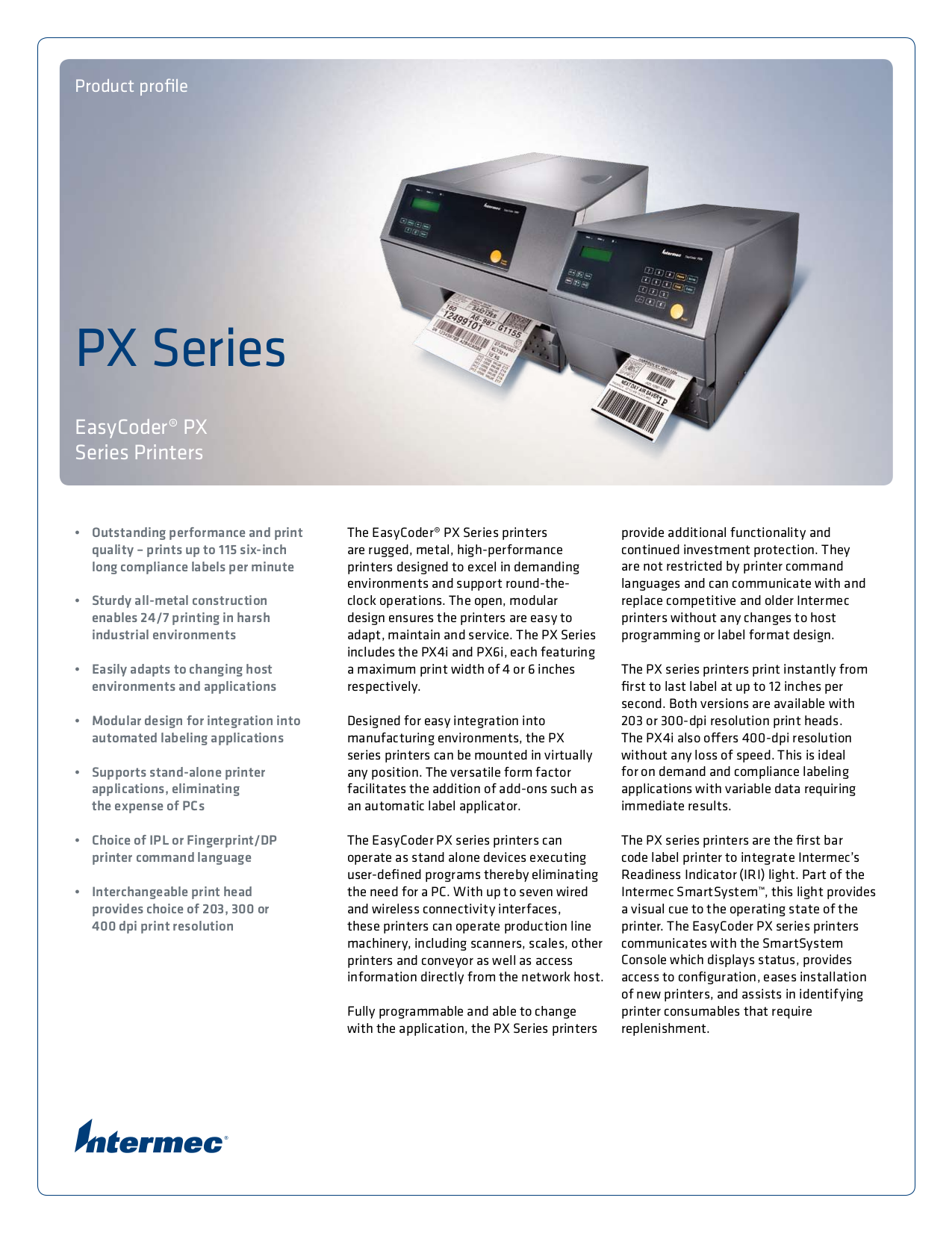 Download free pdf for Intermec EasyCoder PX6i Printer manual