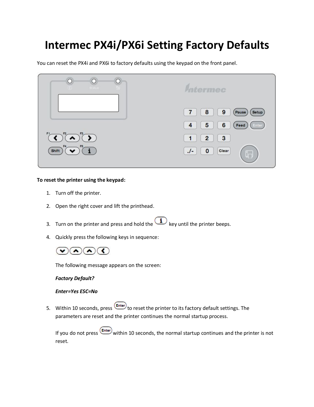 Download free pdf for Intermec EasyCoder PX6i Printer manual
