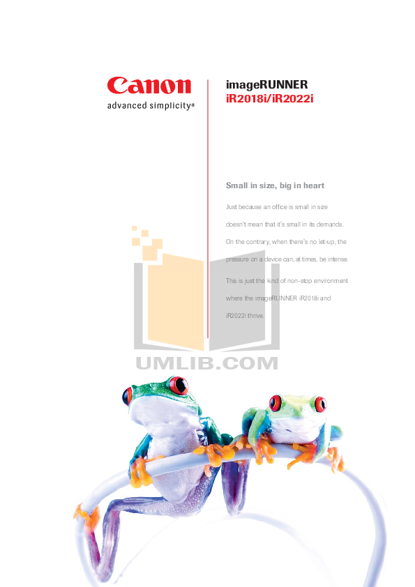 PDF manual for Canon Copier imageRUNNER 2018i