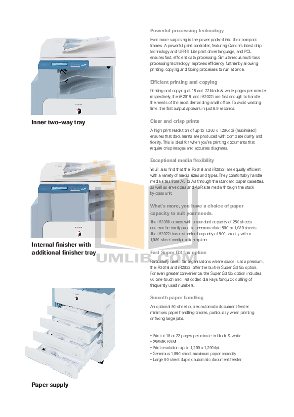 PDF manual for Canon Copier imageRUNNER 2018i