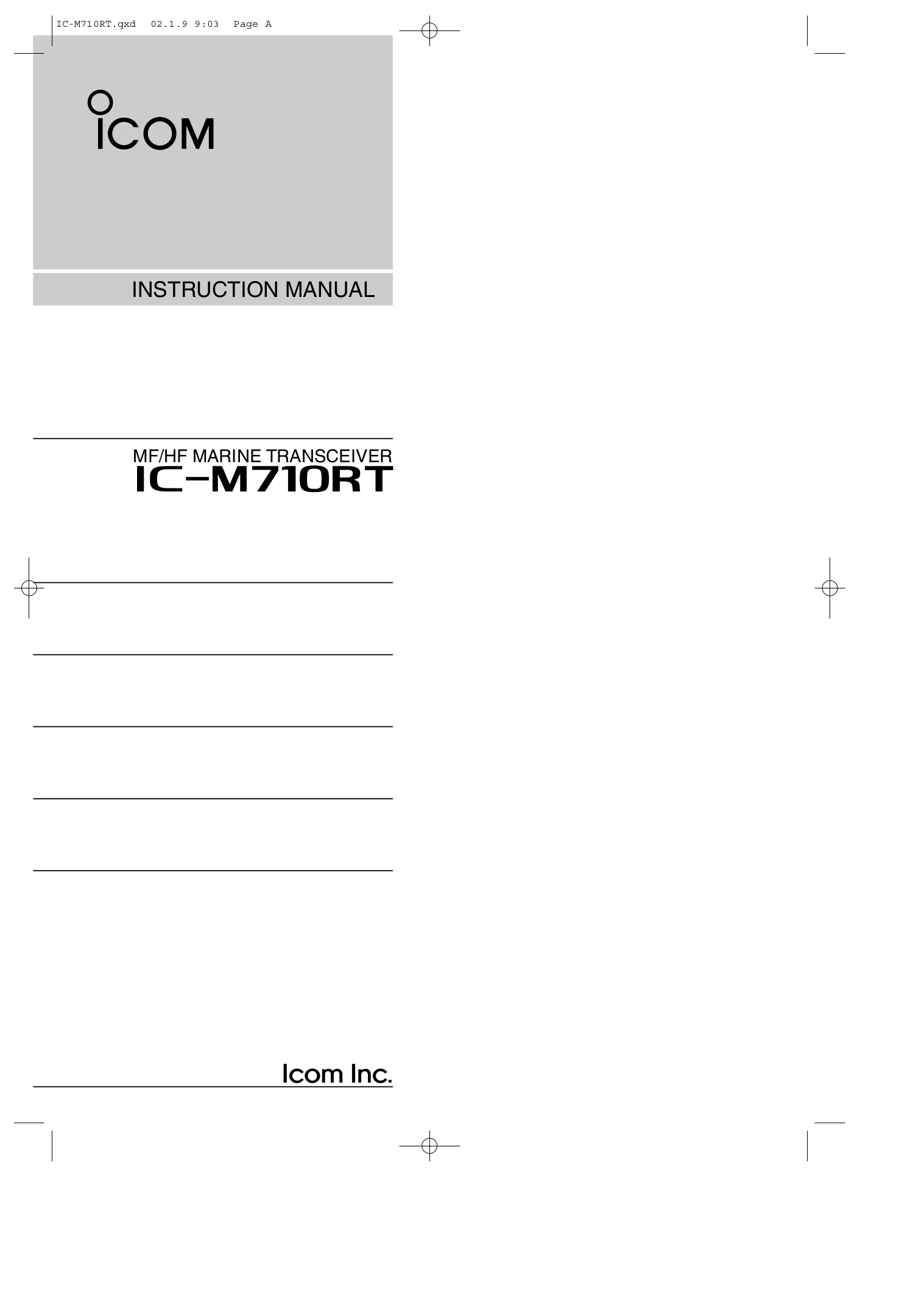 Download free pdf for ICOM IC-A5 2-way Radio manual