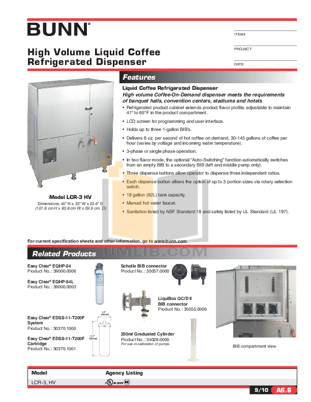 Download free pdf for Bunn LCR-2 Coffee Maker manual