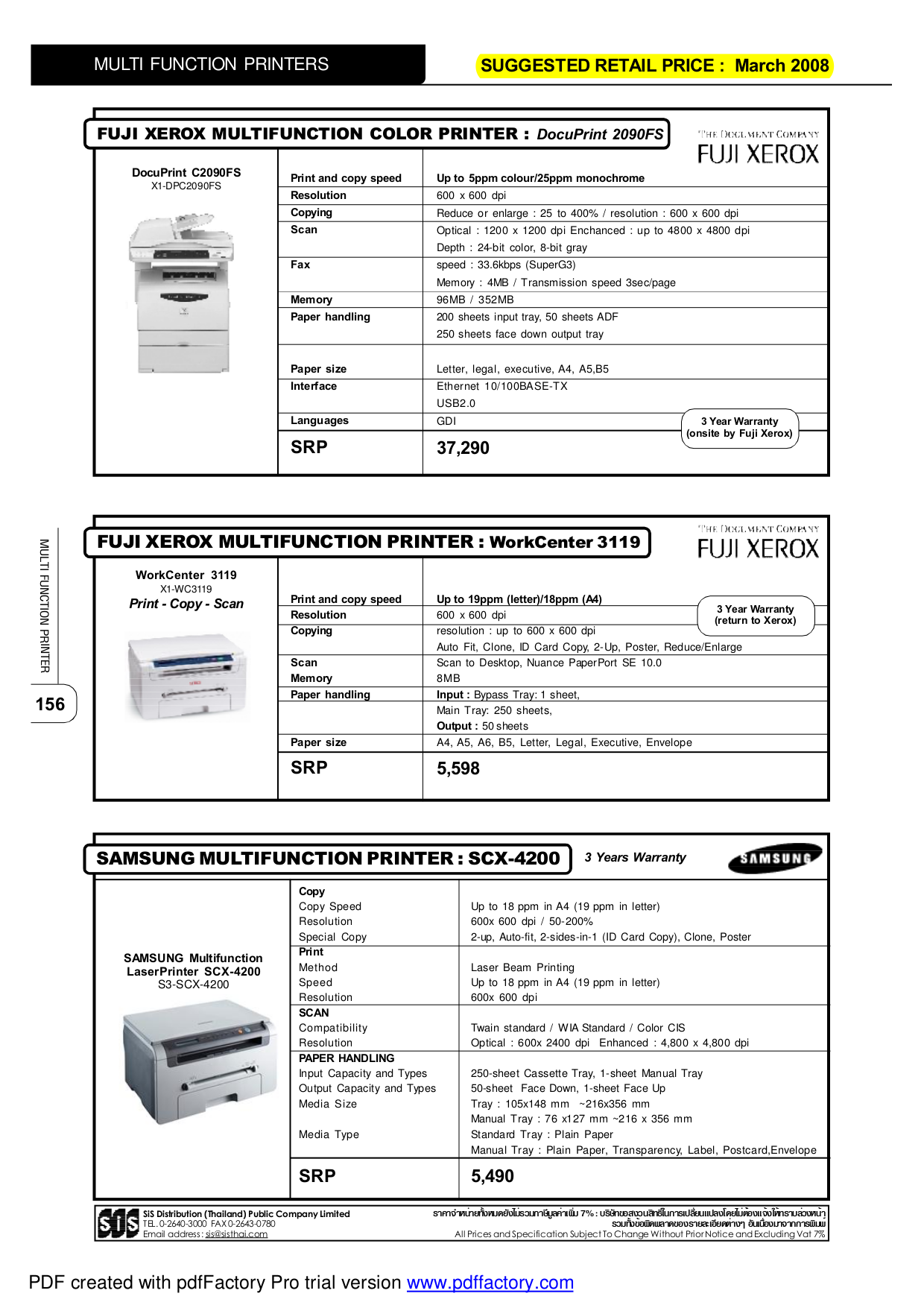 PDF manual for Samsung Multifunction Printer SCX-4521F