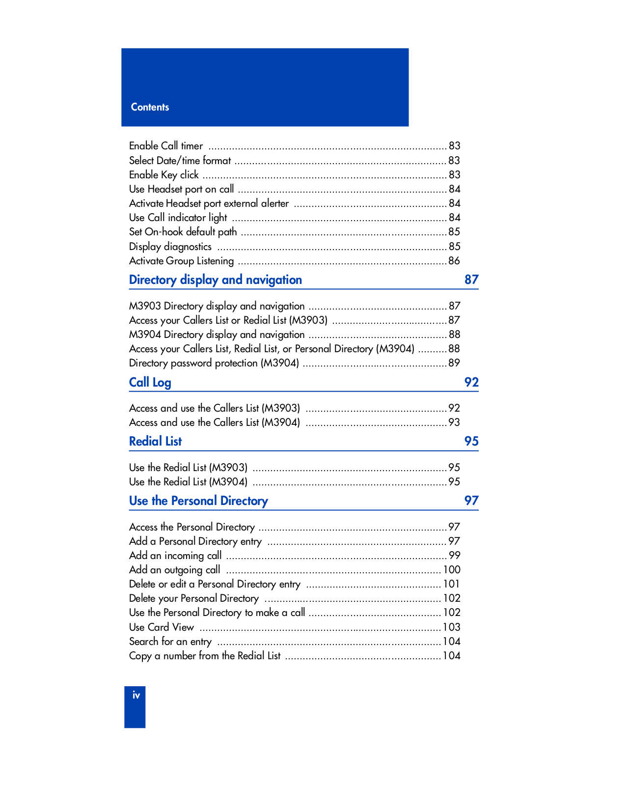 PDF manual for Nortel Telephone M3900
