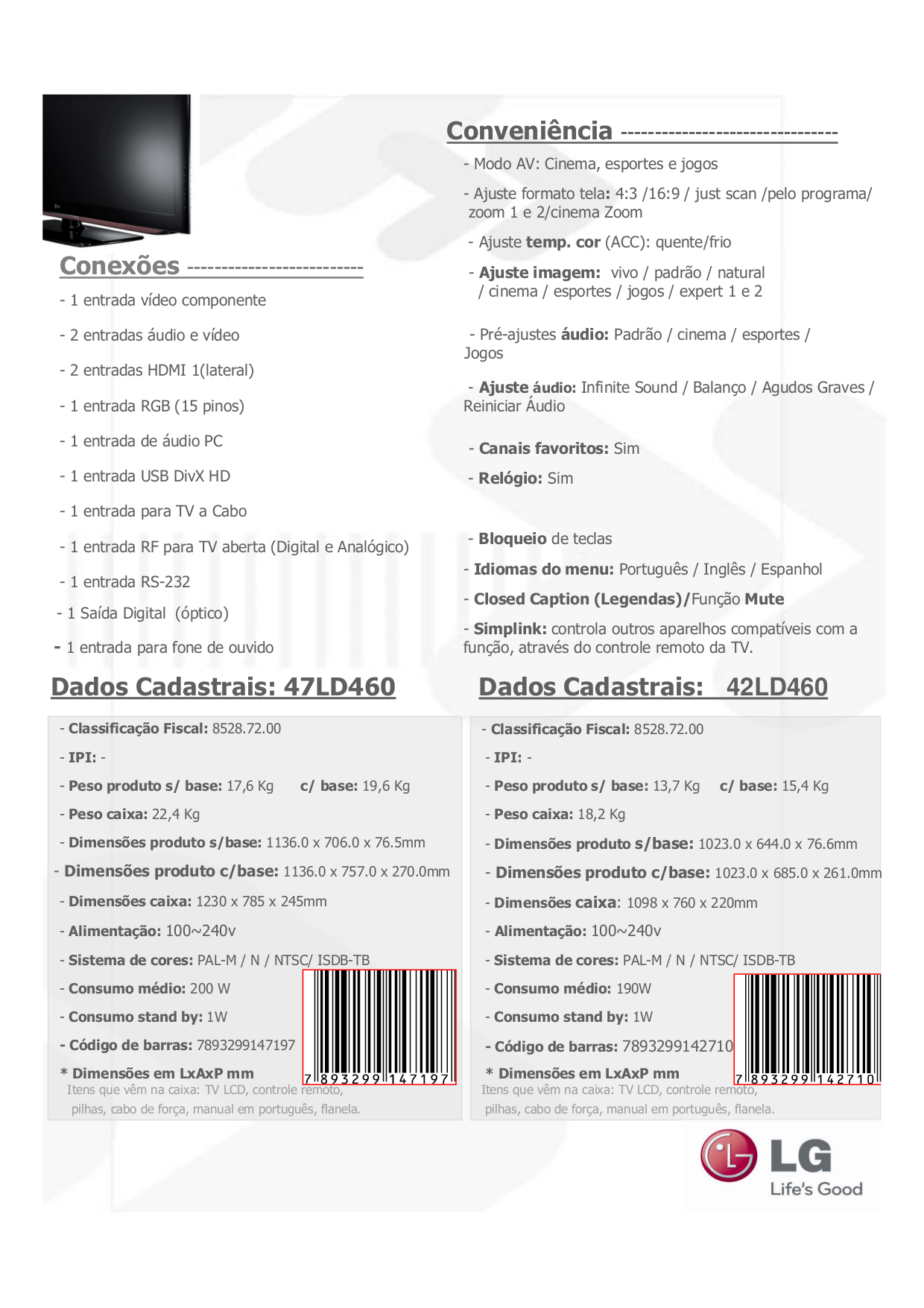PDF manual for LG TV 42LD460