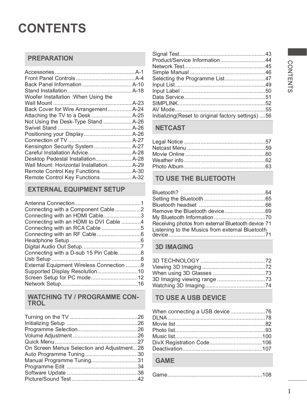 PDF manual for LG TV 42LD460