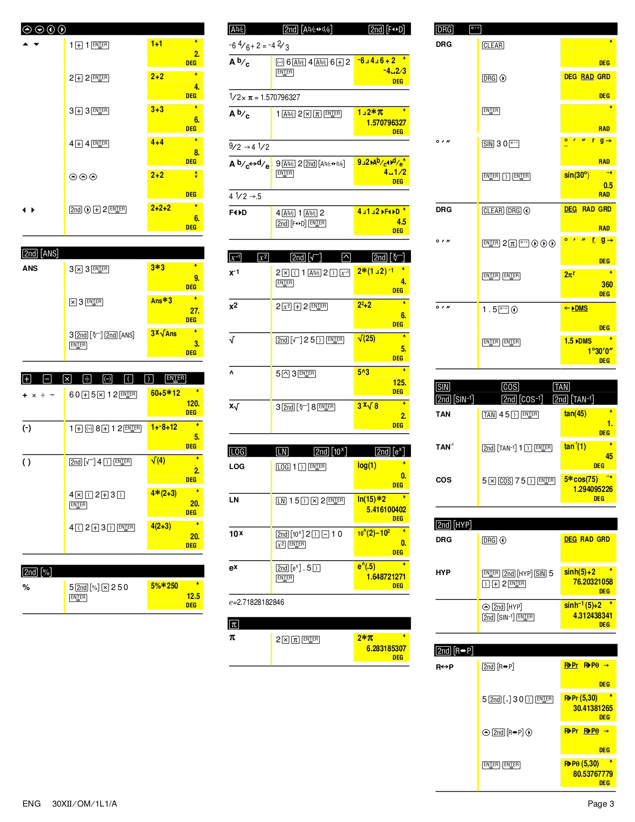 PDF Manual For TI Calculator TI 30X IIS