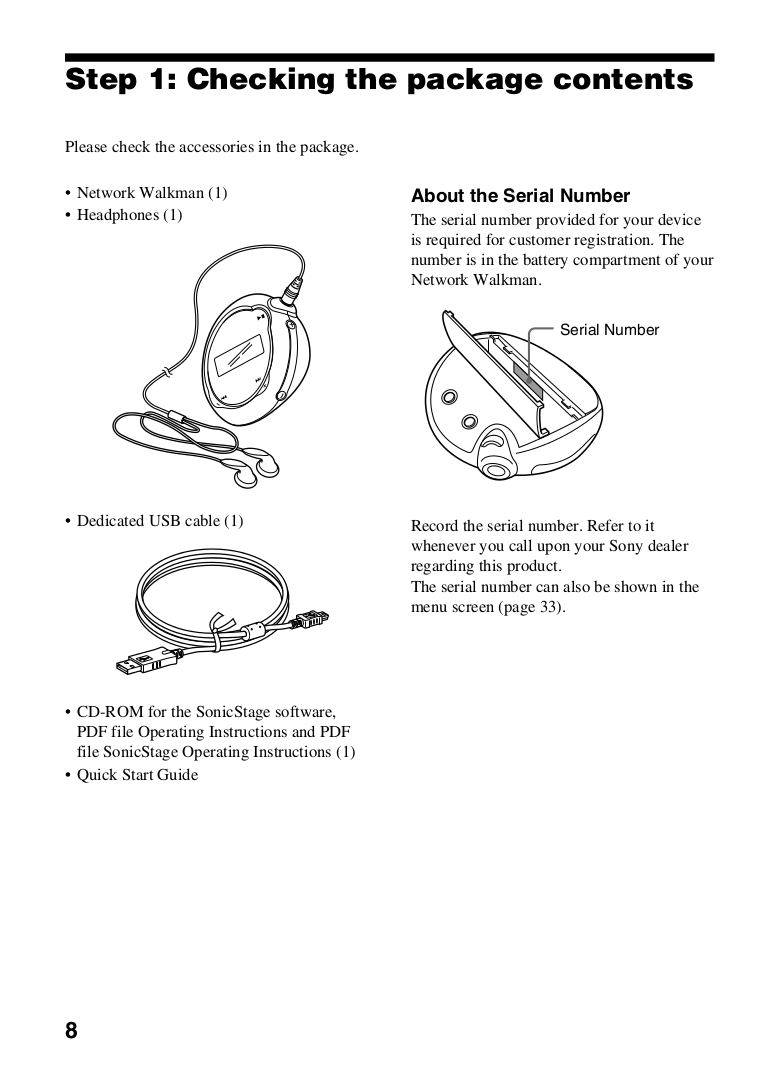 PDF manual for Sony MP3 Player Walkman NW-E105