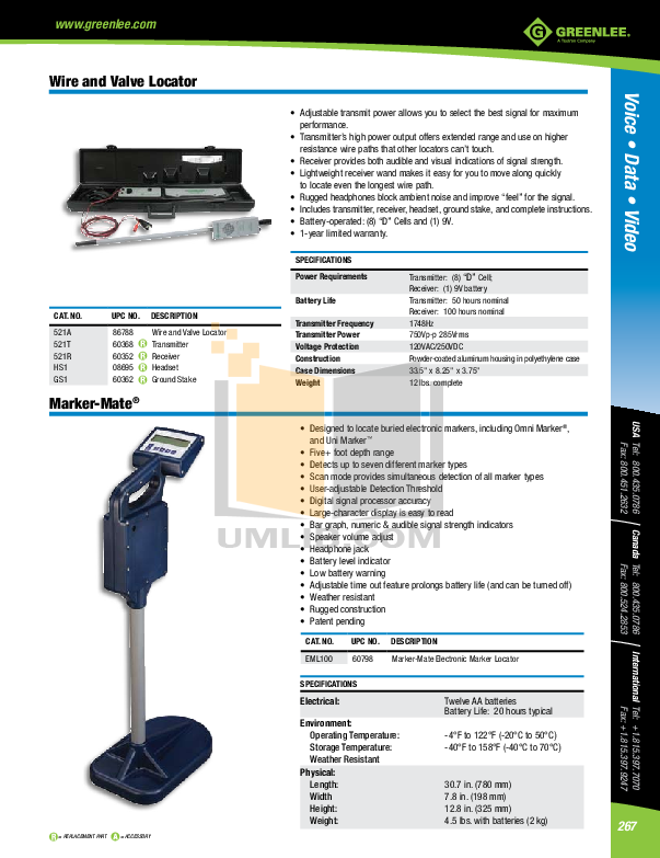 Download free pdf for Greenlee Marker-Mate EML-100 Locators Other manual