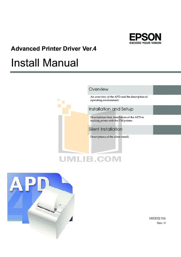 Download free pdf for Epson TM-H6000III Printer manual